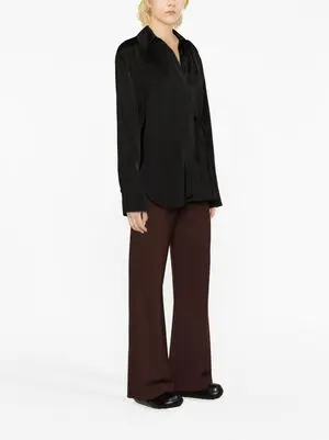 JIL SANDER Tie-fastening Wrap Shirt - Black
