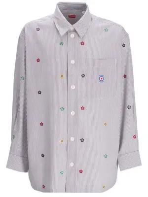 Kenzo Flower-print Cotton Shirt