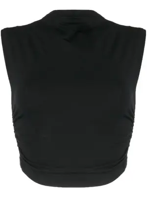 REFORMATION Lindy Stretch-cotton Top - Black
