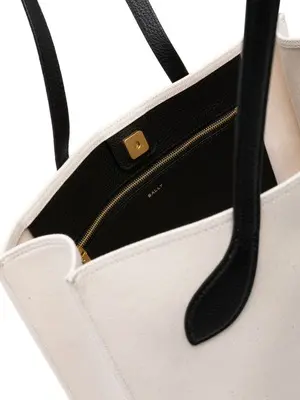Bally Logo Print Tote Bag - Neutrals