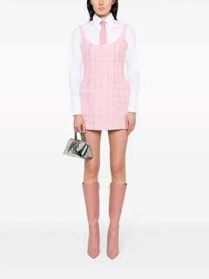 Gcds Backless Tweed Mini Dress
