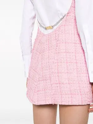 Gcds Backless Tweed Mini Dress