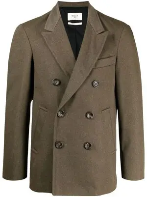 Bally Double-breasted Cotton Blazer - Green