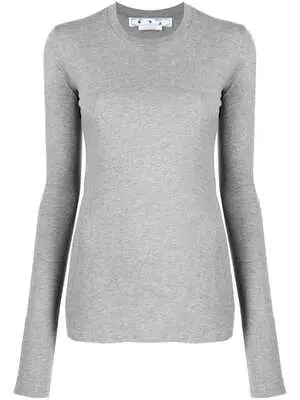 Off-White Diag-stripe Long-sleeve T-shirt - Grey