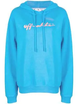 Off-white Drop Shoulder Sweatshirts Hoodies For Women
