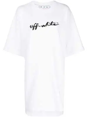 Off-white Straight Hem T-shirts For Women