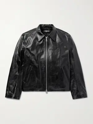 Our Legacy Mini Leather Blouson Jacket - Black