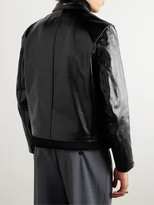 Our Legacy Mini Leather Blouson Jacket - Black