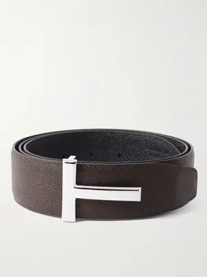 TOM FORD 4cm Reversible Leather Belt - Brown