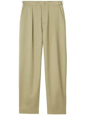 Burberry Straight-leg Cotton Trousers - Neutrals