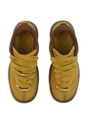 Burberry Lace-up Leather Ankle Boots - Brown