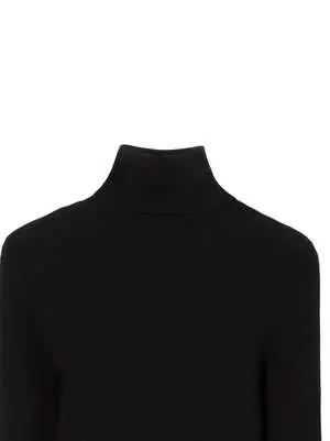 Burberry Equestrian Knight Wool-blend Roll-neck Jumper - Black