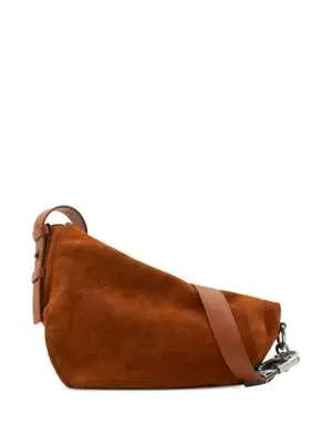 Burberry Asymmetric Suede Shoulder Bag - Orange