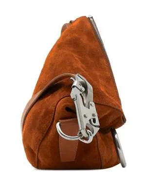Burberry Asymmetric Suede Shoulder Bag - Orange