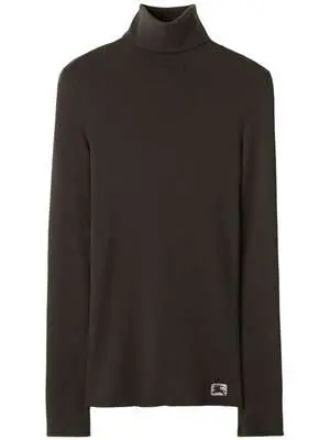 Burberry Equestrian Knight Wool-blend Roll-neck Jumper - Green