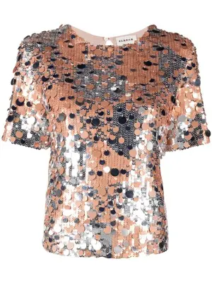 P.a.r.o.s.h Gau Sequin-embellished Blouse