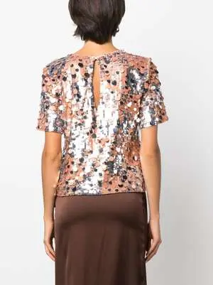 P.a.r.o.s.h Gau Sequin-embellished Blouse