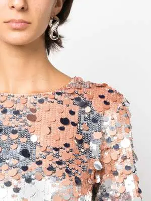 P.a.r.o.s.h Gau Sequin-embellished Blouse