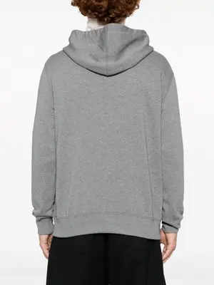 Etro Logo-stamp Cotton Hoodie - Grey