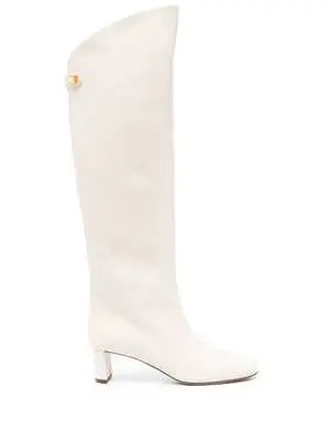 MAISON SKORPIOS 50mm Knee-high Leather Boots