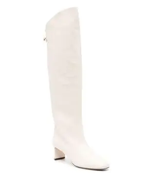 MAISON SKORPIOS 50mm Knee-high Leather Boots