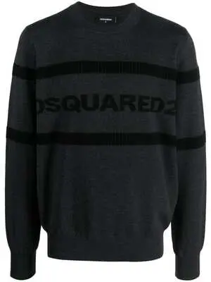 Dsquared2 Intarsia-logo Wool Jumper