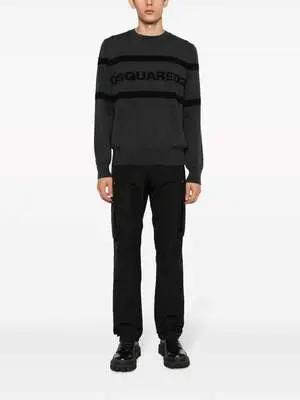 Dsquared2 Intarsia-logo Wool Jumper