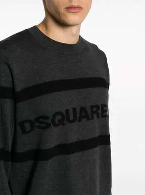 Dsquared2 Intarsia-logo Wool Jumper