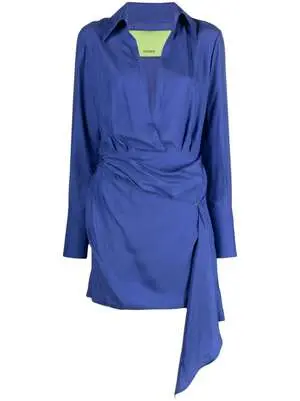 Gauge81 Gravia Silk Shirtdress - Blue