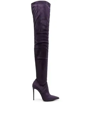 Women's Thigh High Purple Boots