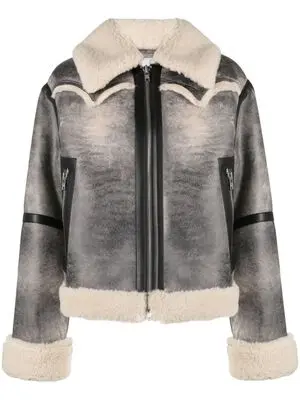STAND STUDIO Lessie Faux-shearling Jacket - Grey