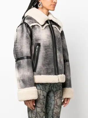 STAND STUDIO Lessie Faux-shearling Jacket - Grey