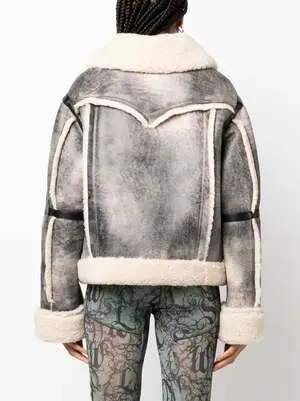 STAND STUDIO Lessie Faux-shearling Jacket - Grey