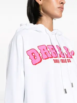 Dsquared2 Darlin' Logo-print Cotton Hoodie - White