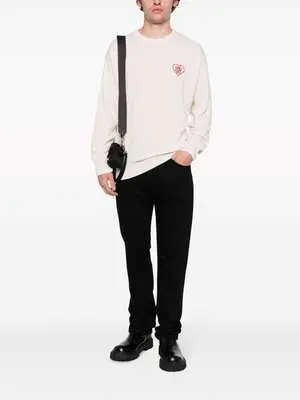 FAMILY FIRST Embroidered Logo Crew Neck Jumper