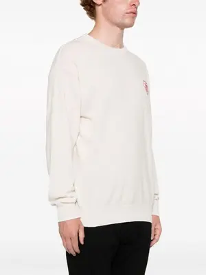 FAMILY FIRST Embroidered Logo Crew Neck Jumper