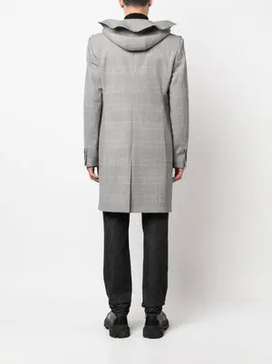 Moschino Double-breasted Plaid-check Coat