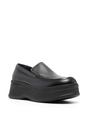 Calvin Klein Round-toe Leather Loafers