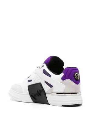 Philipp Plein Phantom Street Leather Sneakers - White