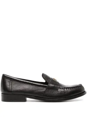 Tory Burch Leather Loafers - Black