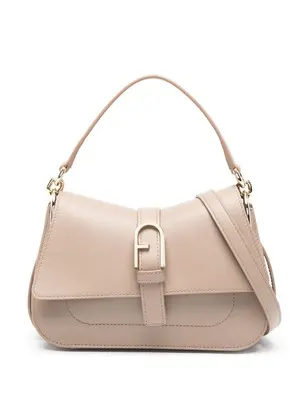 Furla Flow Leather Shoulder Bag - Neutrals