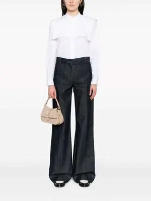 Furla Flow Leather Shoulder Bag - Neutrals