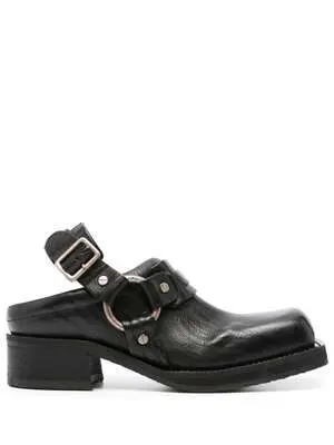 Acne Studios 40mm Square-toe Leather Mules