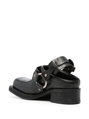 Acne Studios 40mm Square-toe Leather Mules