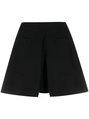 Moschino Pleat-detail Short Shorts - Black