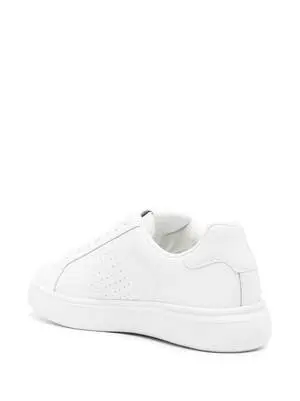Just Cavalli Tiger Head-logo Leather Sneakers - White