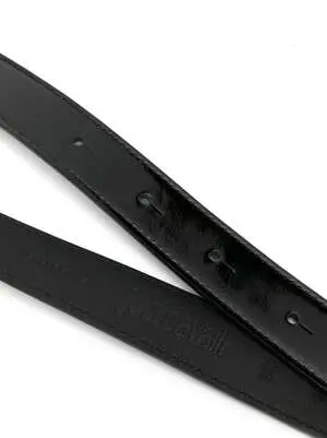 Just Cavalli Logo-lettering Leather Belt - Black