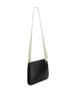 JIL SANDER Logo-strap Leather Crossbody Bag - Black