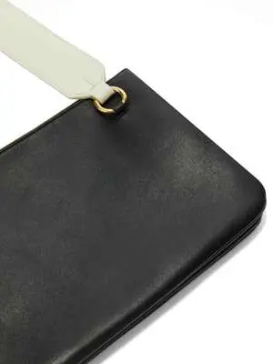 JIL SANDER Logo-strap Leather Crossbody Bag - Black