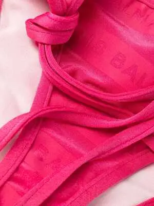 Balmain Logo-print Triangle Bikini - Pink